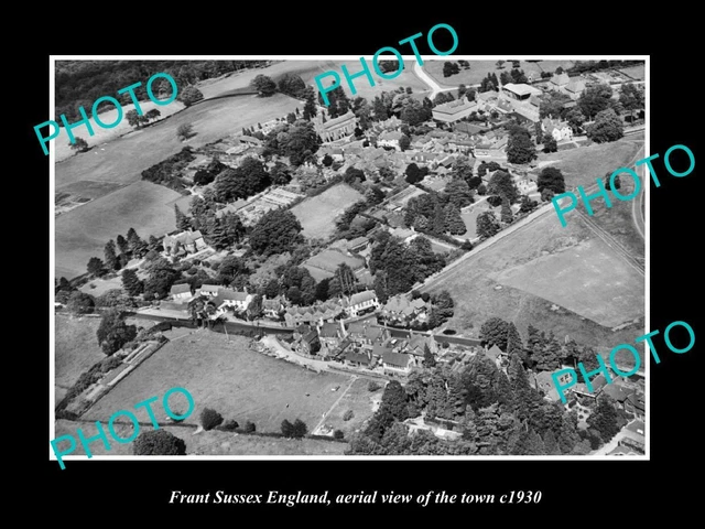 OLD LARGE HISTORIC PHOTO OF FRANT SUSSEX ENGLAND AERIAL VIEW OF TOWN ...