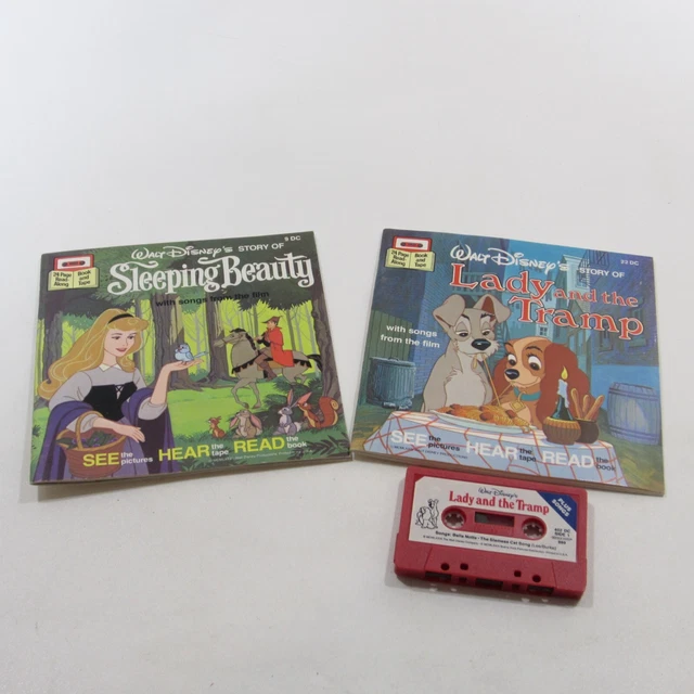 DISNEY STORYTELLER READ Along Book Cassette Lady and the Tramp/Sleeping ...