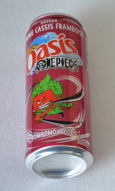 ONE PIECE OASIS 1 can Pompomoa Zoro pomme cassis Fram France 2025 ...