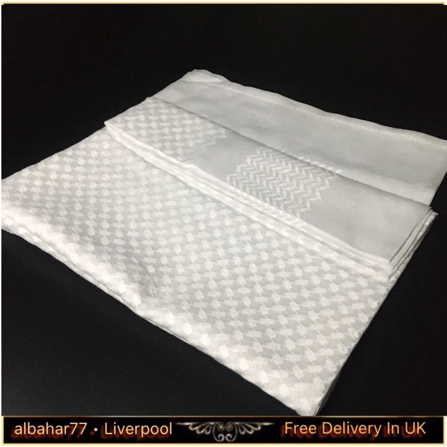 SAUDI ARABIAN WHITE Shemagh Headscraf Keffiyah Imamah £17.99 - PicClick UK