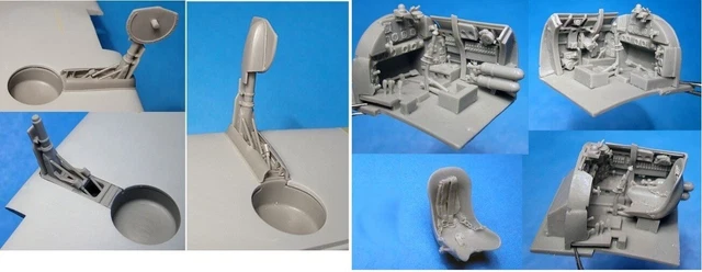 1:48 REGGIANE RE.2002 Wheel Wells + Cockpit Resin Set Vector VDS 48084 ...