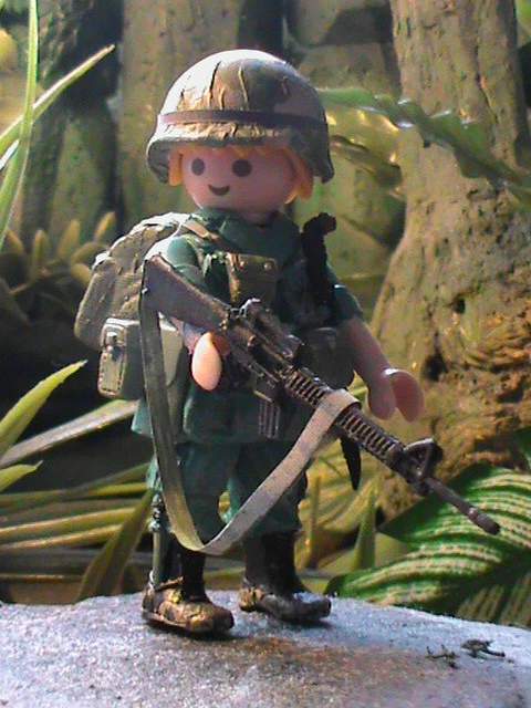 PLAYMOBIL CUSTOM US 101 St Airborne Division (Vietnam-1965) Ref-0088 ...