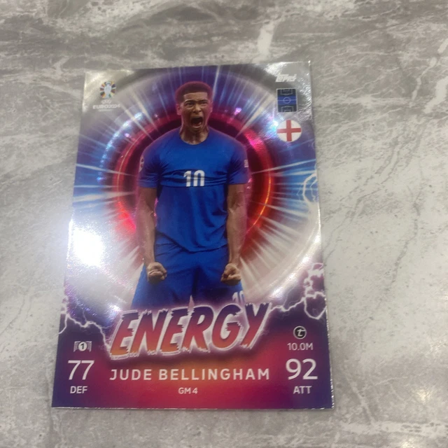 TOPPS MATCH ATTAX EURO 2024 ENERGY Rare Jude Bellingham Card NM £15.00 ...