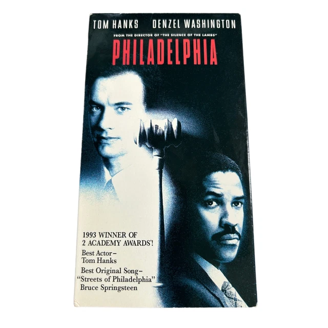 PHILADELPHIA VHS TAPE Movie Tom Hanks Denzel Washington AS IS Untested ...