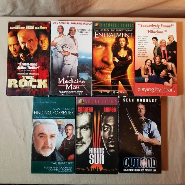 SEAN CONNERY 7 VHS VIDEO Lot Outland Entrapment The Rock Medicine Man ...