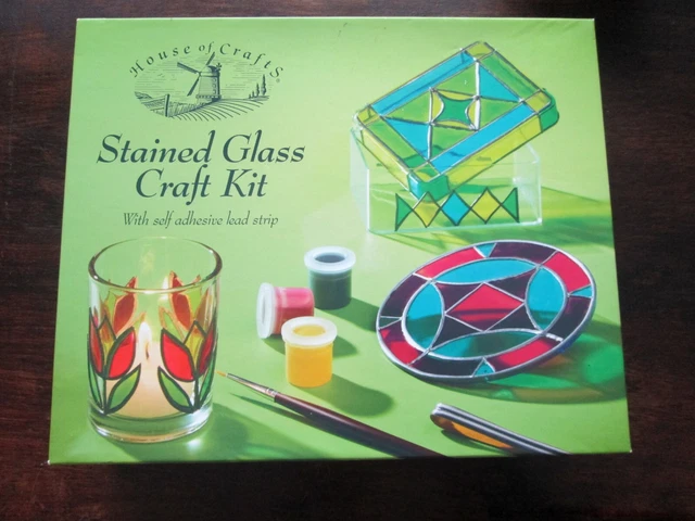 HOUSE OF CRAFTS - Make Your Own Stained Glass Craft Kit Starter Hobby ...