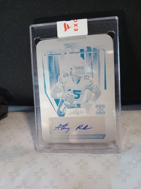 PLAQUE D'IMPRESSION AUTOGRAPHE Anthony Richardson Leaf Vivd Technicolor ...