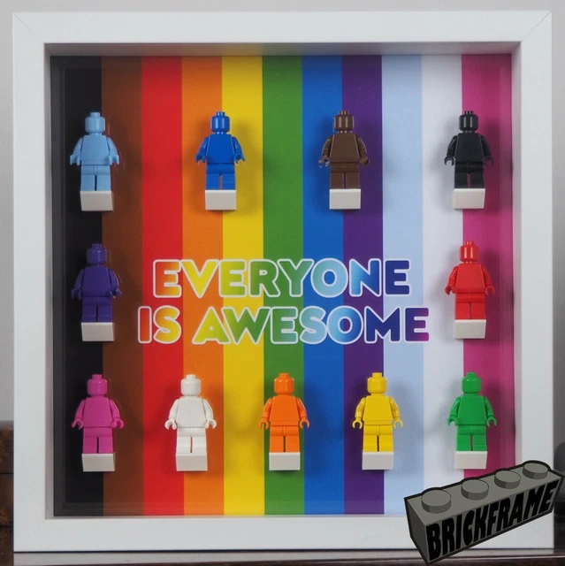 DISPLAY FRAME TO display Lego Everyone is Awesome minifigures 40516 £26 ...
