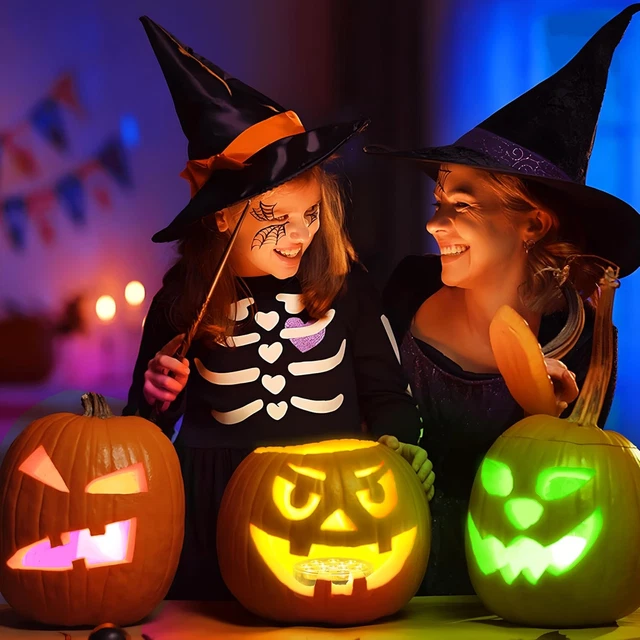 2 PCS SUBMERSIBLE LED Lights Remote Control Battery Powered, RGB Multi ...