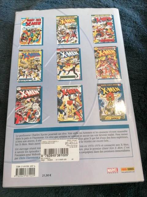 BANDE DESSINÉE MARVEL x-men l'intégrale 1975-1976 EUR 15,00 - PicClick FR