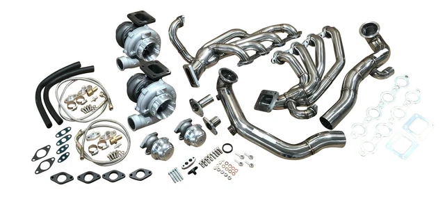 FOR CORVETTE C5 C6 Twin Turbo Hot Parts Kit T4 Turbos Wastgates Oil ...