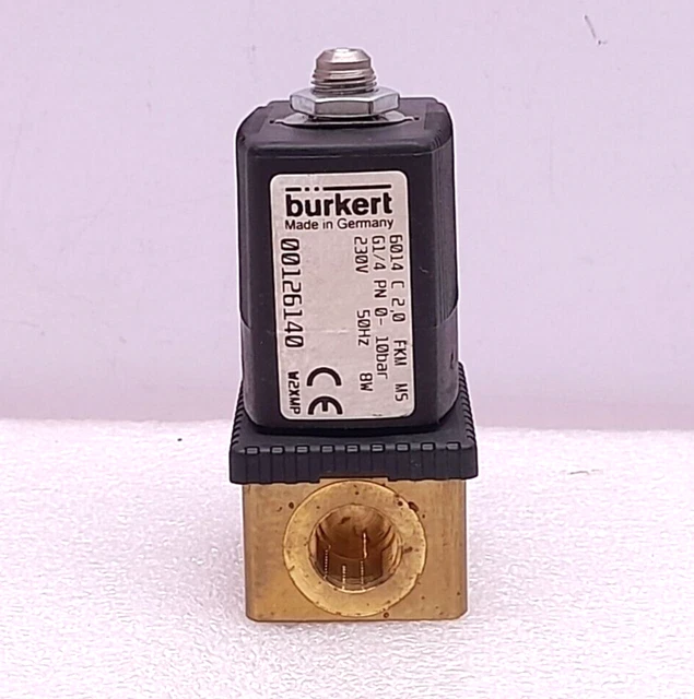 BURKERT 00126140 3/2 Way Solenoid Valve Direct Acting 6014 C 2.0 FKM MS ...