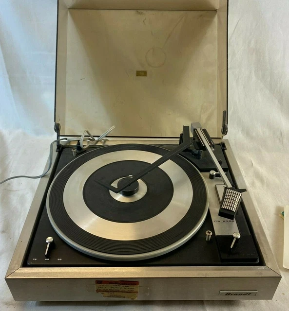 TOURNE DISQUE VINYLES Platine 33T 45T BRANDT CS 2000 Hifi Turntable ...