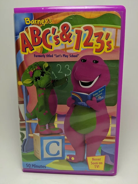 BARNEY ABC'S & 123's (VHS, 1999) Let's Play School Sing Along Songs ...