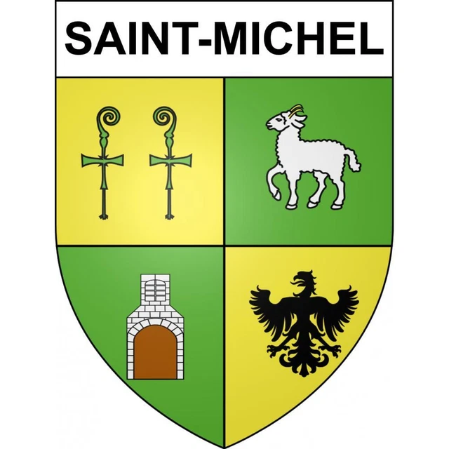 SAINT-MICHEL 64 VILLE sticker blason écusson autocollant adhésif EUR 6,99 - PicClick FR