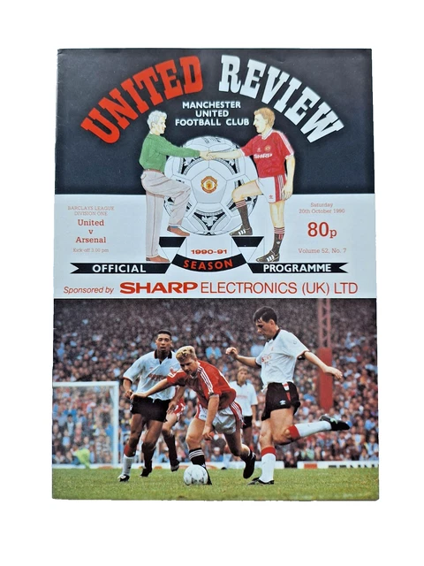 MANCHESTER UNITED V Arsenal - Season 1990/91 - Football Programme £2.24 ...