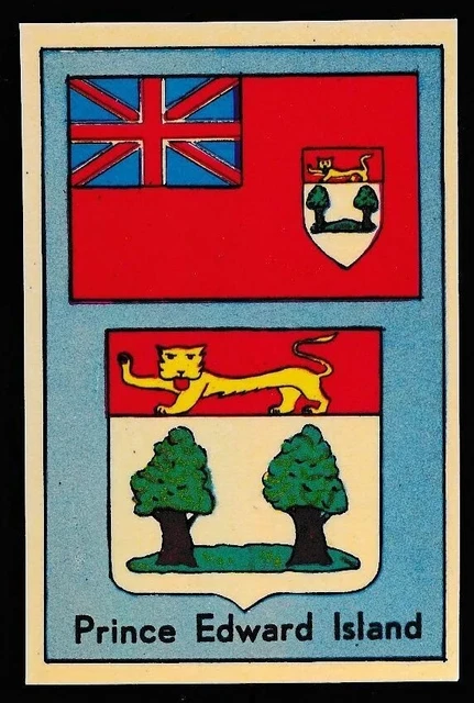 DUTCH TRADE CARD (1947): coat of arms (crest) and flag of Prince Edward ...