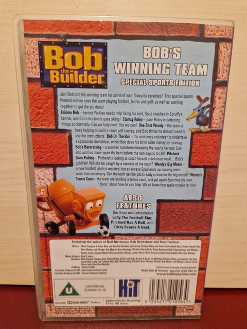 BOB THE BUILDER - Bob's Winning Team, Sports Edition - PAL VHS Video ...
