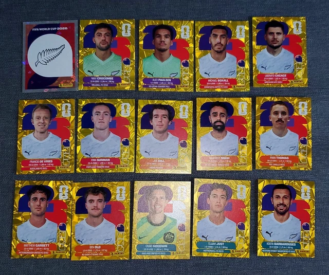 2026 PANINI FIFA World Cup Sticker Exclusive Gold Crumple Lot (15) New ...