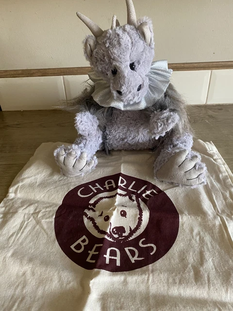 CHARLIE BEARS SHADOW NIGHT DRAGON GREY 14”JOINTED Isabelle Lee Limited ...