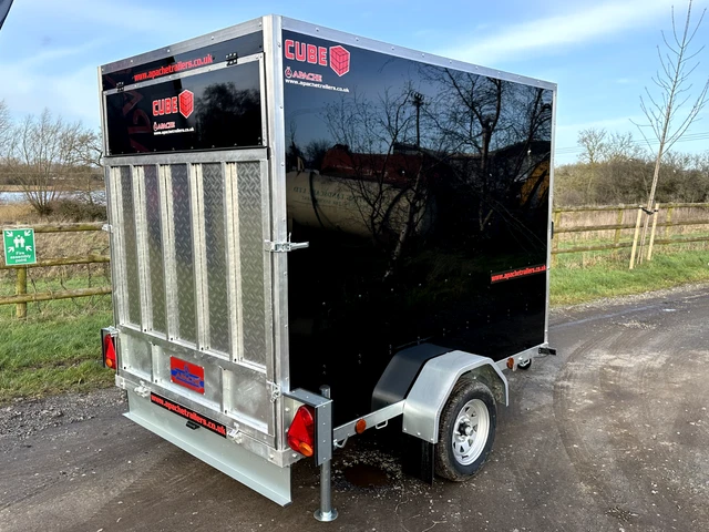 NEW 8X4 BOX Van Trailer with Ramp ,UK Made & Delivered Cube plus 84 ...