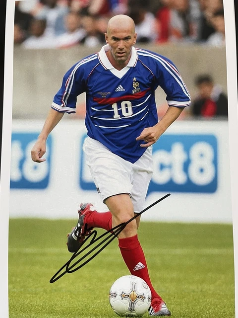 ZINEDINE ZIDANE SIGNED Photo 21x31cm Autograph Real Real Madrid Fútbol ...