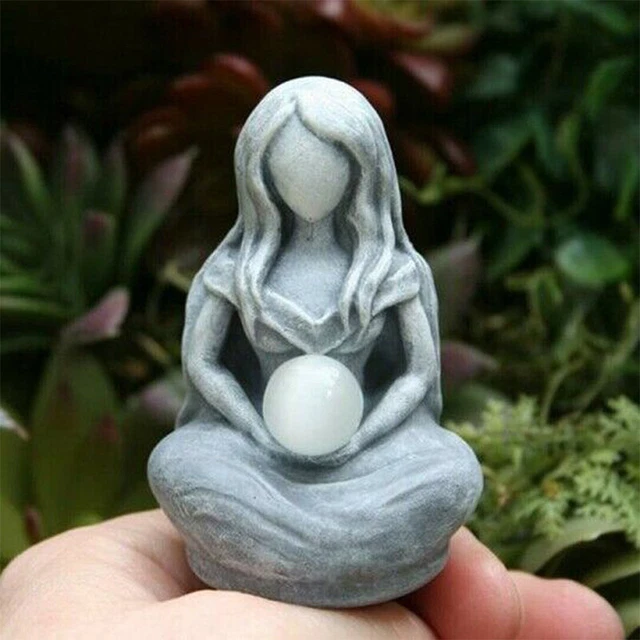 MOON GODDESS STATUE Greek Mythological Figure Resin Sculpture Home ...