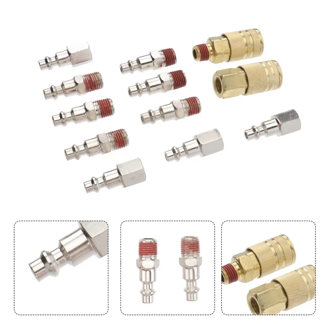 12 IN PNEUMATIC Tool Joint Set Compressor Coupling Fittings Air Coupler ...