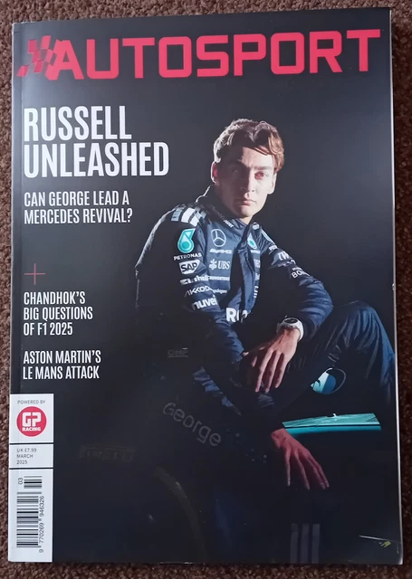 AUTOSPORT MAGAZINE MARCH 2025, George Russell, Formula 1, BTCC, Rally ...
