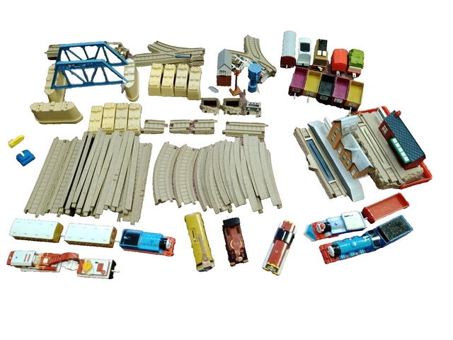 TOMY THOMAS THE Tank engine Trains And Trackmaster train Track 80 Piece ...