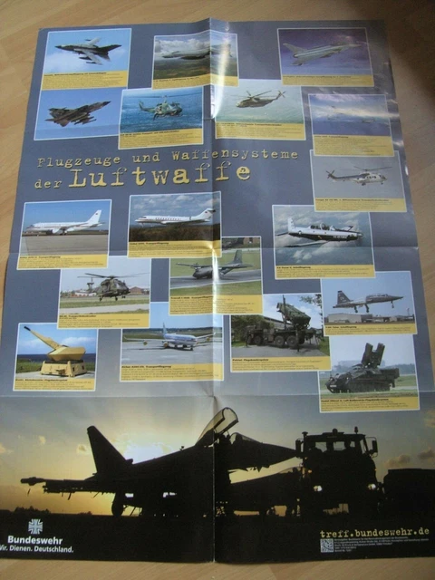 POSTER BUNDESWEHR - Flugzeuge und Waffensysteme der Luftwaffe ...