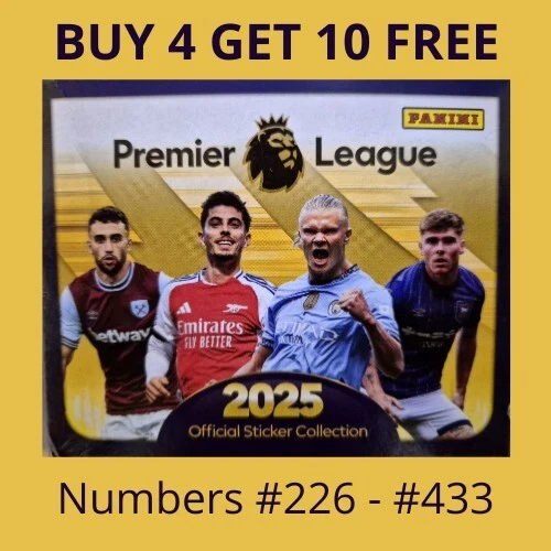 2025 PANINI PREMIER League Football Stickers #226 - #433 £1.65 - PicClick UK