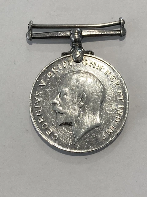 GREAT BRITAIN: GEORGE V silver WWI Service Medals 1918. Edge Inscribed ...