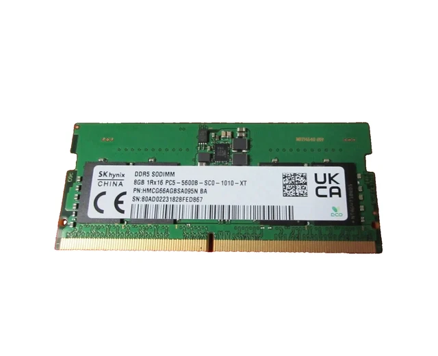 ORIGINAL SK HYNIX DDR5-SODIMM 8GB 1Rx16 PC5-5600B RAM MEMORY ...