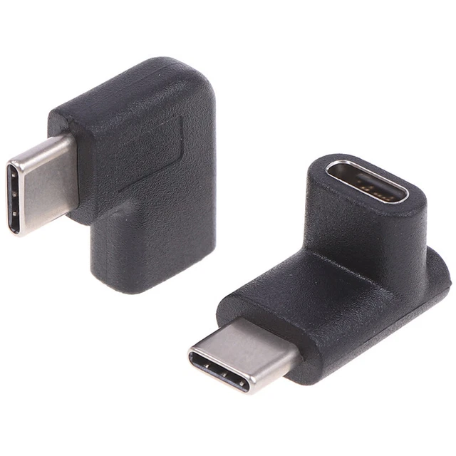 RIGHT ANGLE 90 Degree USB 3.1 Type C Male To Female USB-C Converter ...