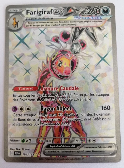 CARTE POKÉMON FARIGIRAF EX FULL ART EV5 FORCES TEMPORELLES 194/162 ...