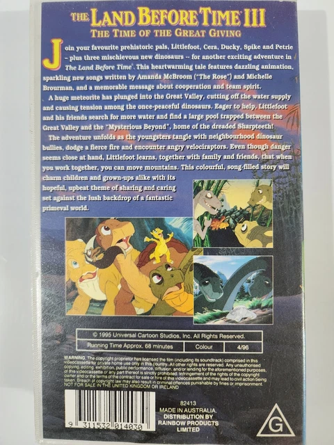 The Land Before Time Iii Vhs The Time Of The Great Giving