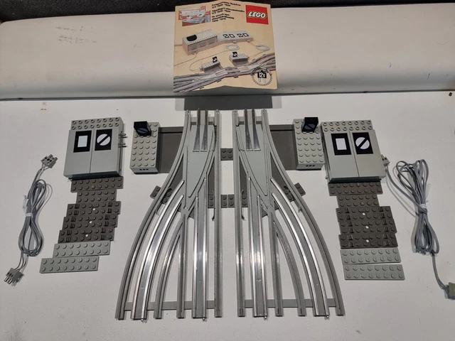 TOP LEGO 7858 + 7859 12V Weichen elektrisch /Eisenbahn Train points ...