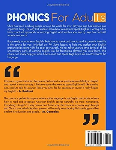 PHONICS FOR ADULTS Adult Phonics Reading Program £19.92 - PicClick UK