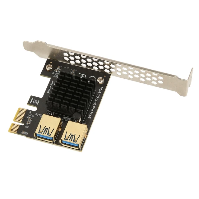 PCI E 1 To 2 Riser Card PCI E 1X To 2 External PCI E USB 3.0 Expansion ...