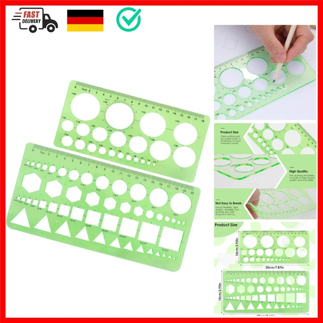 ARCHITEKTUR ZEICHNEN KREISSCHABLONEN 2 Stück Technisches Zeichnen ...