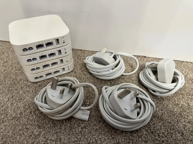 4 X APPLE AIRPORT EXPRESS WIRELESS ROUTER 2ND GEN 802.11N MC414B/A ...