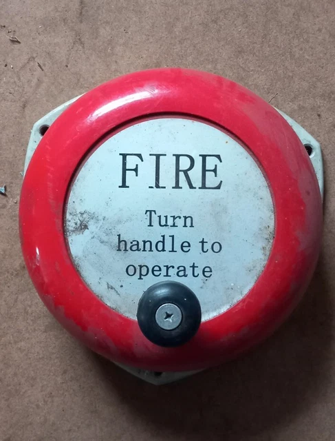 Fire Bell ICan 9-Inch Rotary Hand Bell - Manual With Handle Fire Alarm