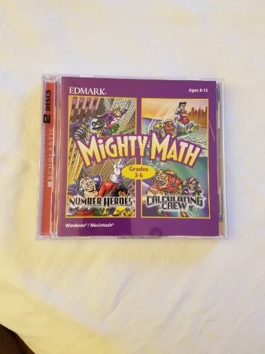 EDMARK 2 DISC Mighty Math, Number Heros And Calculating Crew CD ROM ...