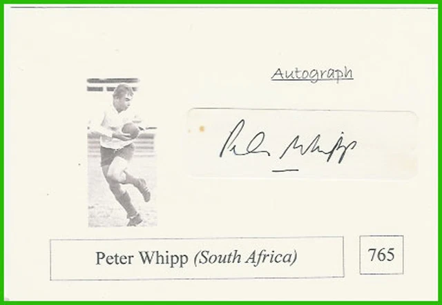 PETER WHIPP SOUTH Africa Signed Rugby Photo Card - Springbok Autograph ...