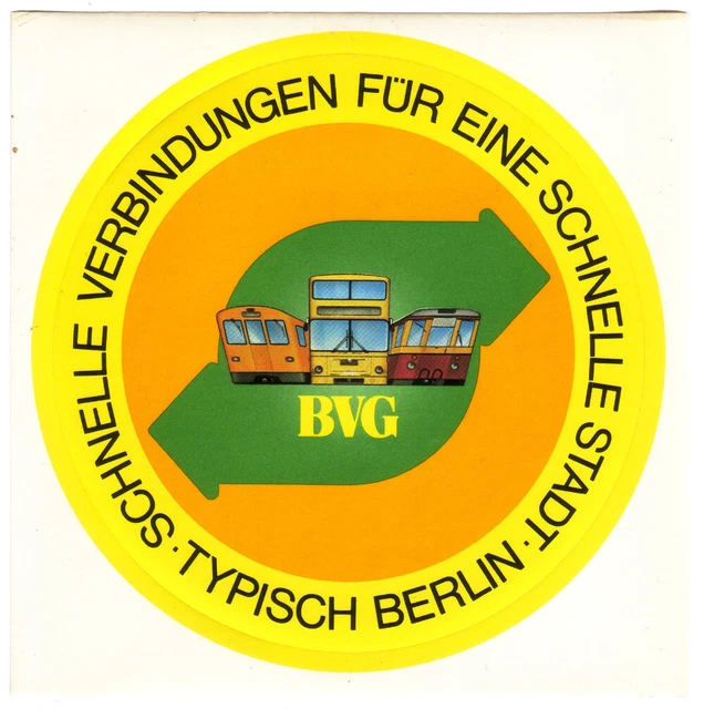 BVG BERLIN U-BAHN S-BAHN BUS AUFKLEBER 80er Jahre EUR 5,00 - PicClick DE