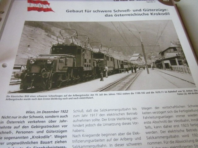 EISENBAHN CHRONIK N 2 1922 Österreich Krokodil Serie 1100 EUR 4,81 ...