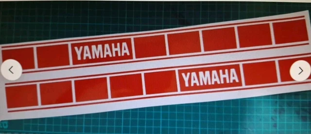 YAMAHA RED SPEEDBLOCK 400mm x 40mm Decal Vinyl Label Sticker Set £7.50 ...
