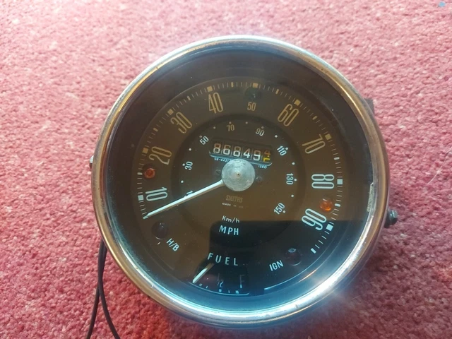 CLASSIC MINI mk2 mk3 central Smiths speedometer £40.00 - PicClick UK