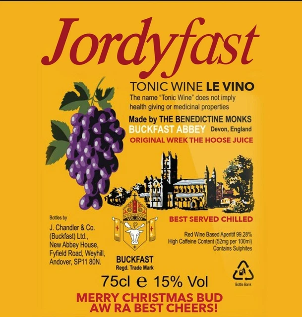 PERSONALISED BUCKFAST TONIC Wine Bottle Label - Digital Download £3.00 ...
